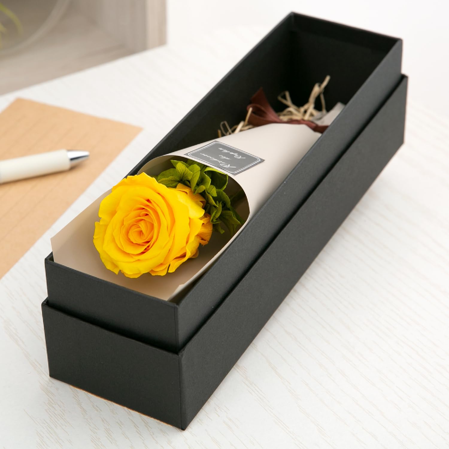 Amazon｜Ruplan プリザーブドフラワー 『Archange アルカンジュ』 (イエロー)｜プリザーブドフラワー オンライン通販