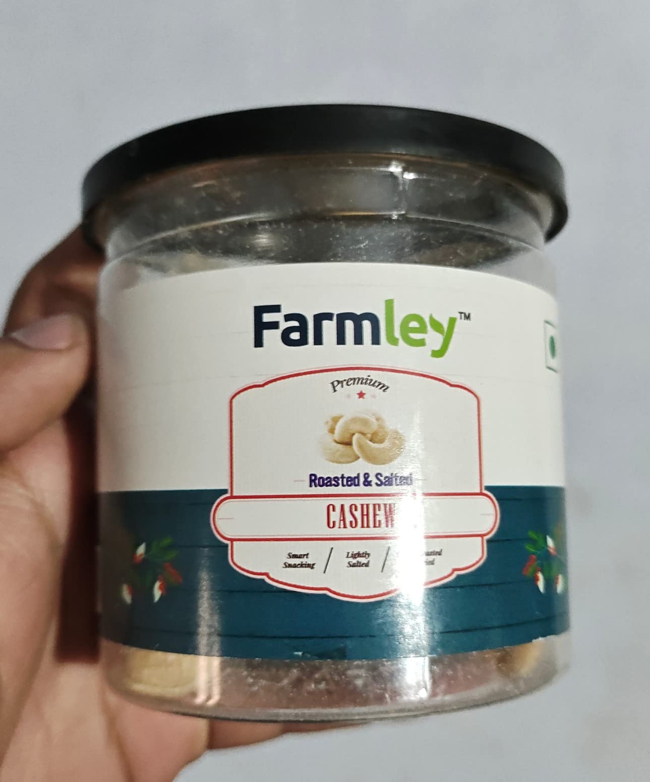 Farmley Classic Salted Roasted Cashews 40g | Rich in Protein | Crunchy ...