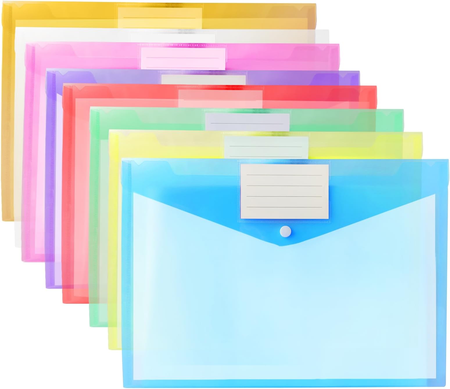 YAYODS A4 Clear Plastic Wallets, 40 Pack Plastic Wallets A4 Document ...