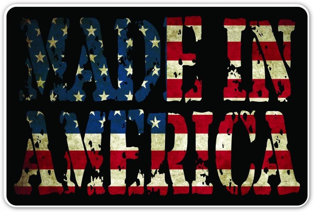 Amazon.com - (PACK OF 5 STICKERS) Patriotic Proud American Made in ...