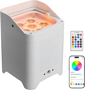 Amazon.com: Battery Rechargeable led uplight,6x18w RGBWA UV led par can ...