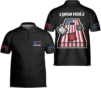Amazon.com: Artparel Personalized Cornhole Bowling Jersey Cornhole ...