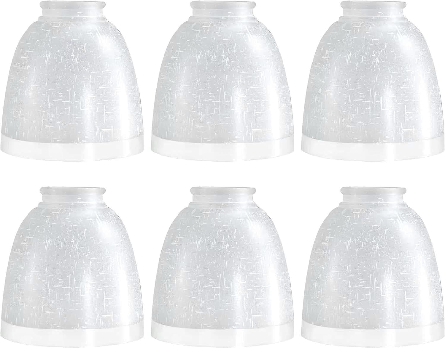 Plastic Replacement Shades For Ceiling Fans 4 Pack Clear Hammered