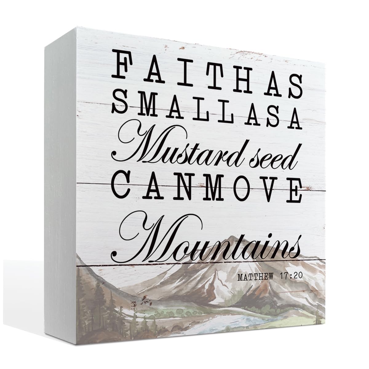 Amazon.com: Christian Decor, Box Sign Tabletop Decor, Rustic Wood Sign ...