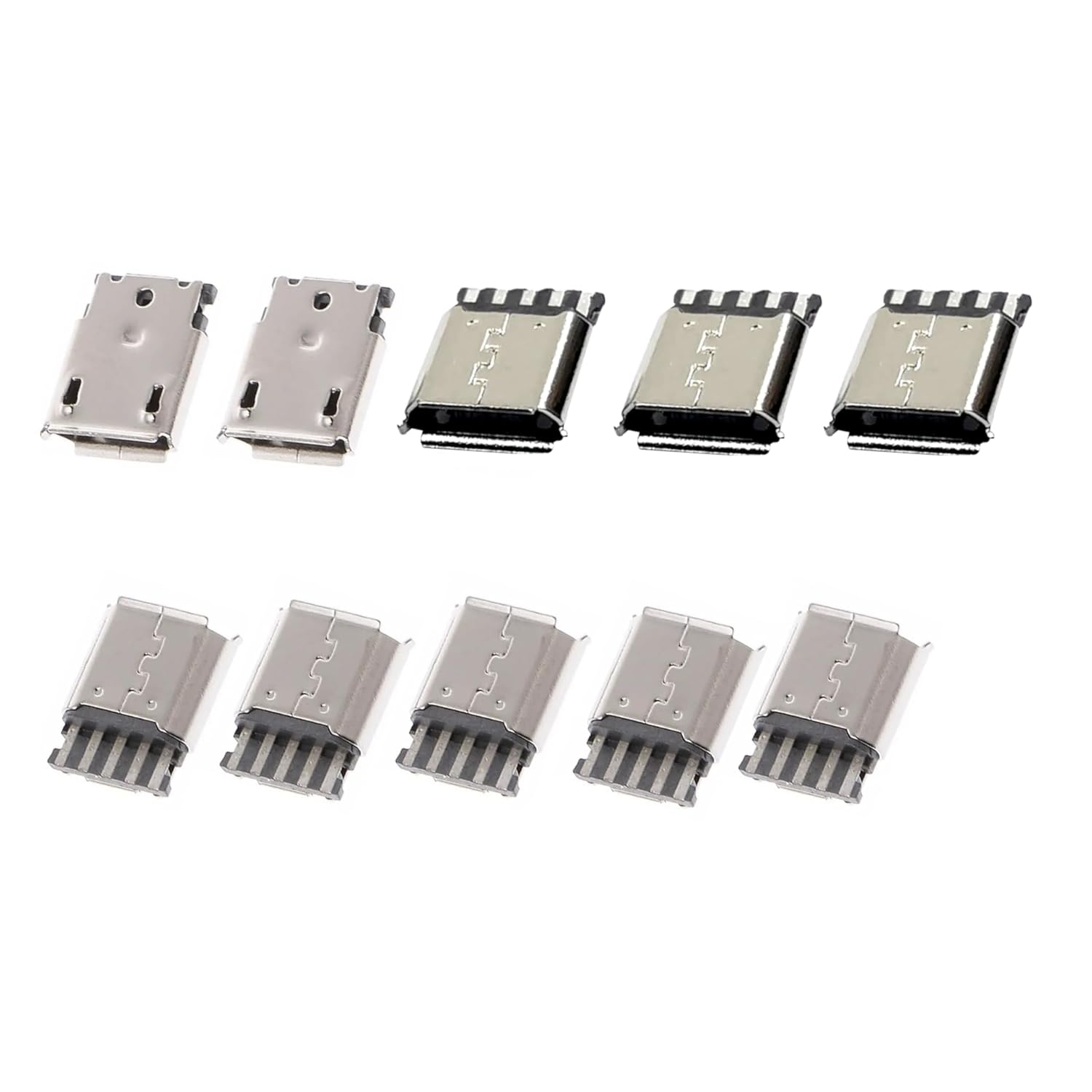 CentIoT - Type B Micro USB Female USB 2.0-5 Pin Socket Connector (Pack ...