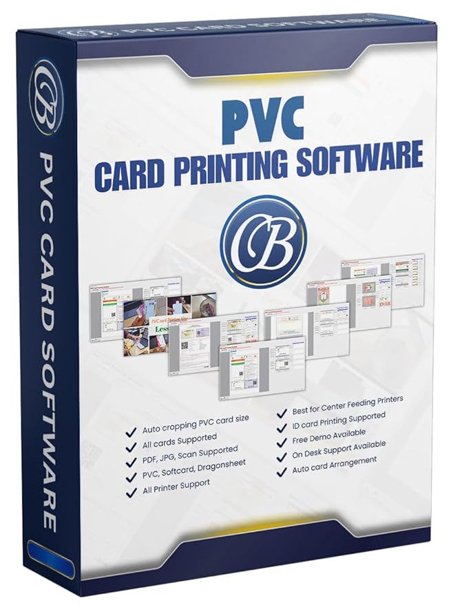 PVC Card Printing Software for ID Cards, All Printer Support, Auto ...