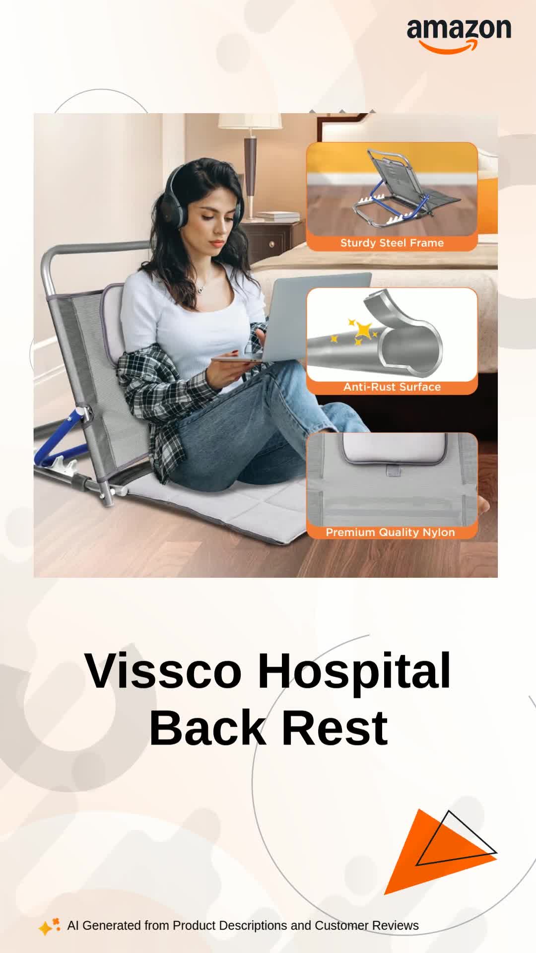 Watch Vissco Hospital Back Rest on Amazon Live