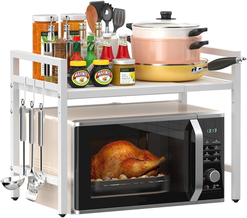 Rainbow Tree 2-Tier Expandable Microwave Oven Rack Countertop for ...