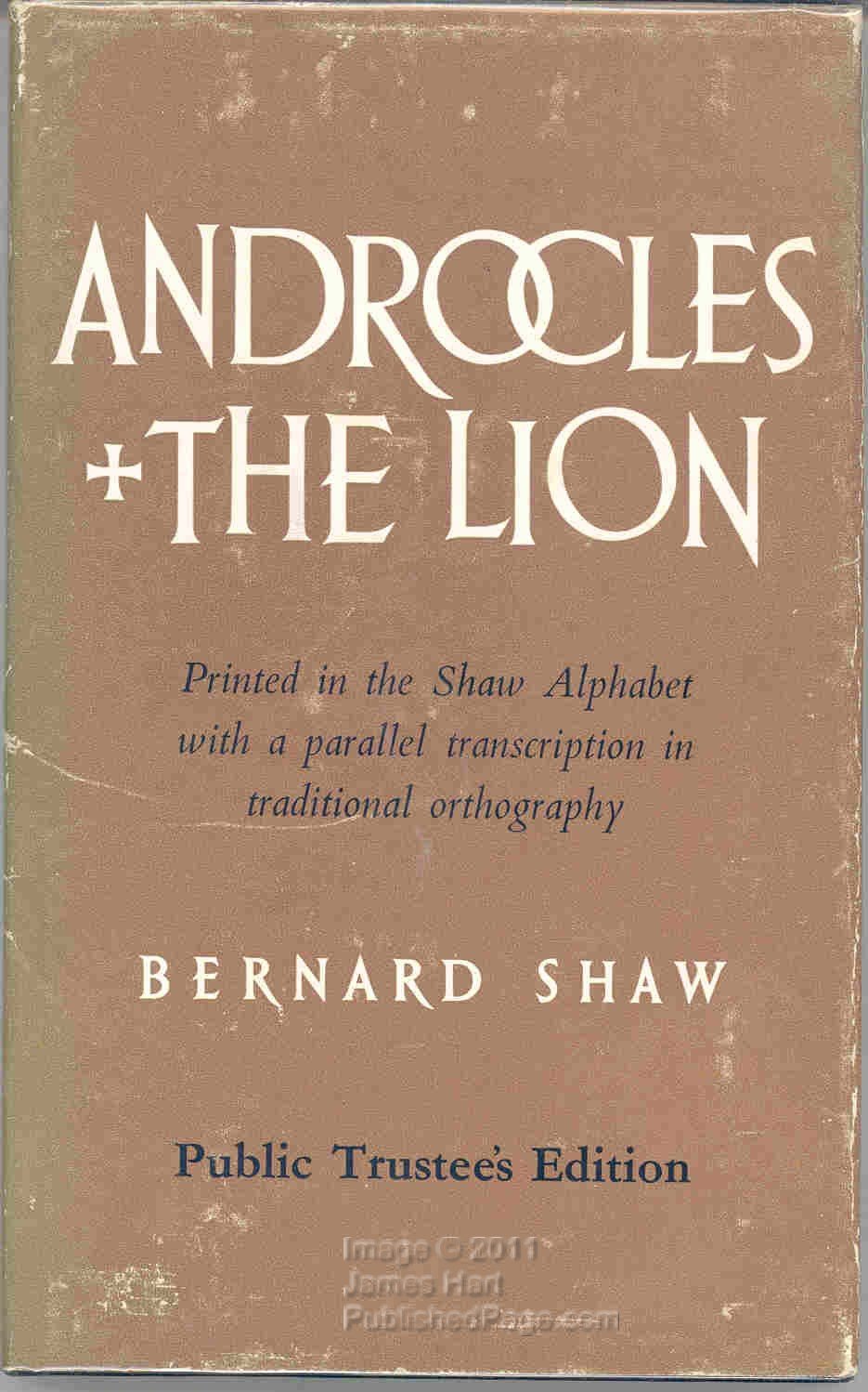 Androcles and the Lion : An Old Fable Renovated: Shaw, Bernard: Amazon ...
