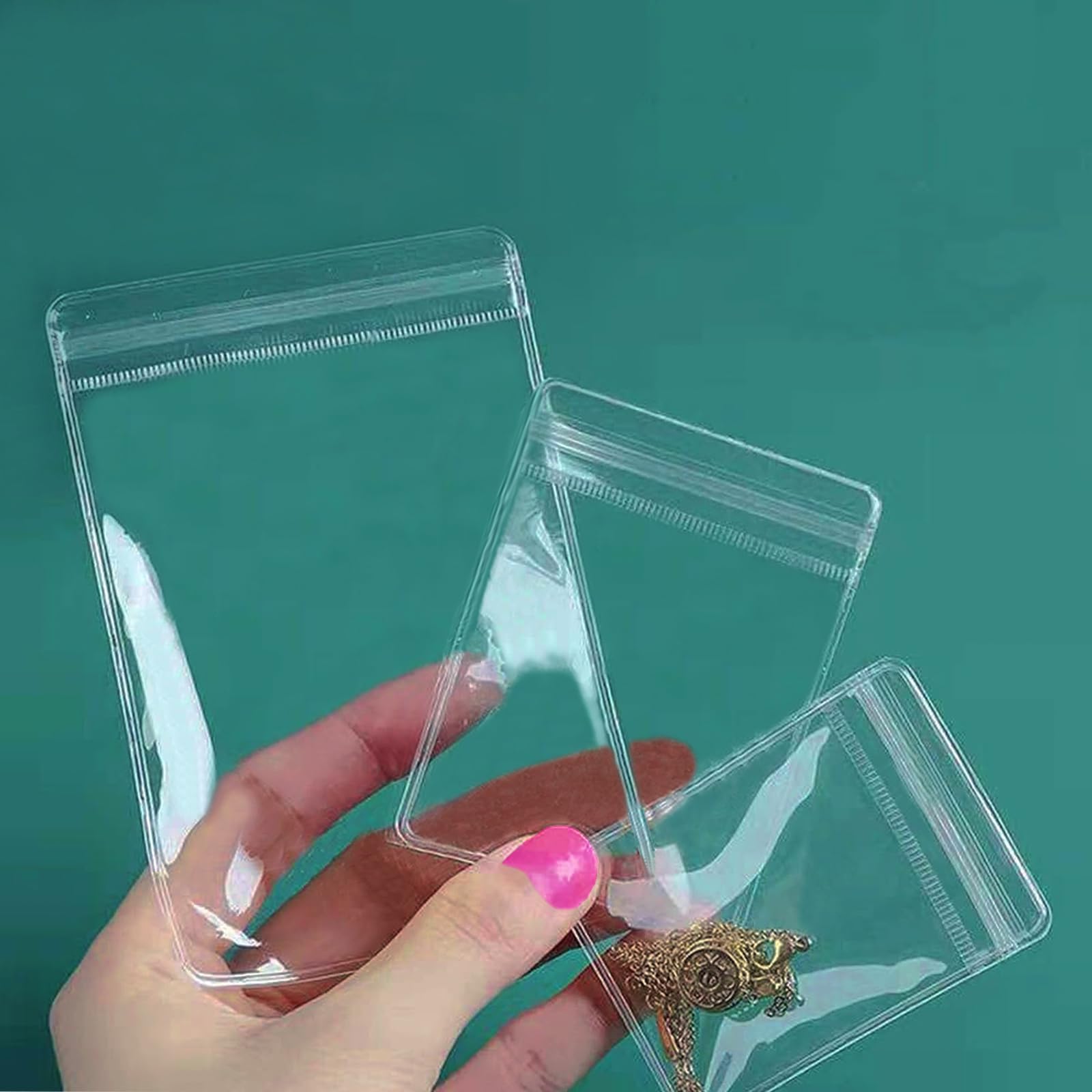 Amazon.com: Small Plastic Bags, 100 Pcs Mini Baggies, Clear Plastic ...