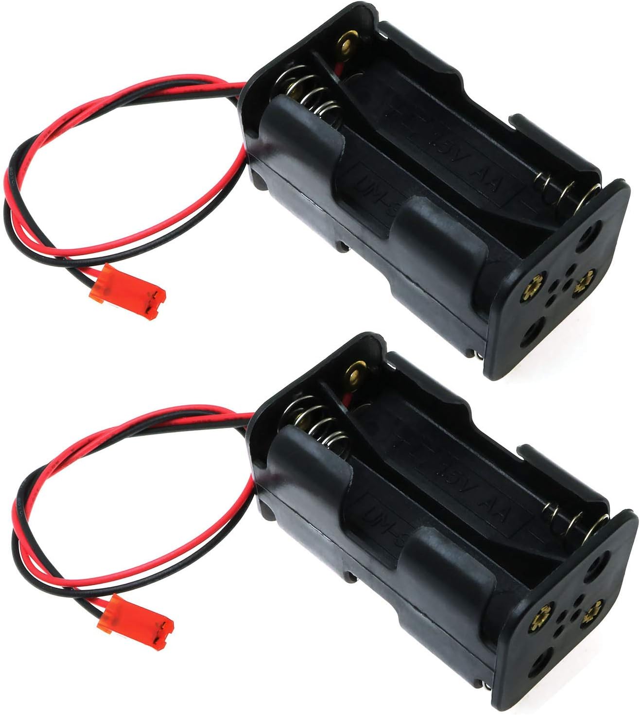 Amazon.com: E-outstanding Battery Holder 2PCS 4 Cell AA Battery Case ...