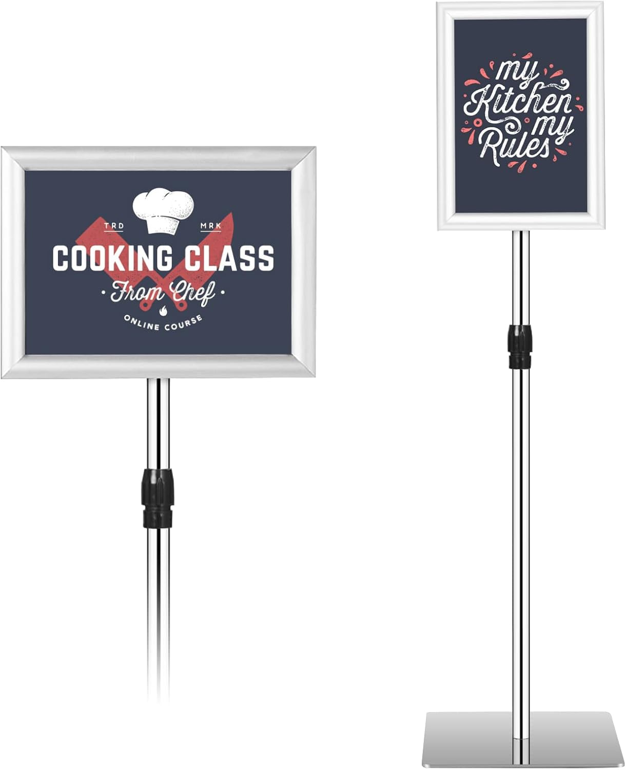 TANGZON A4 Poster Stand, 360° Rotatable 74-118cm Height Adjustable Sign ...