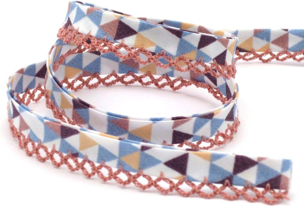 Fany 2451 - Nastro in sbieco con bordo all'uncinetto, colore: Rosa ...