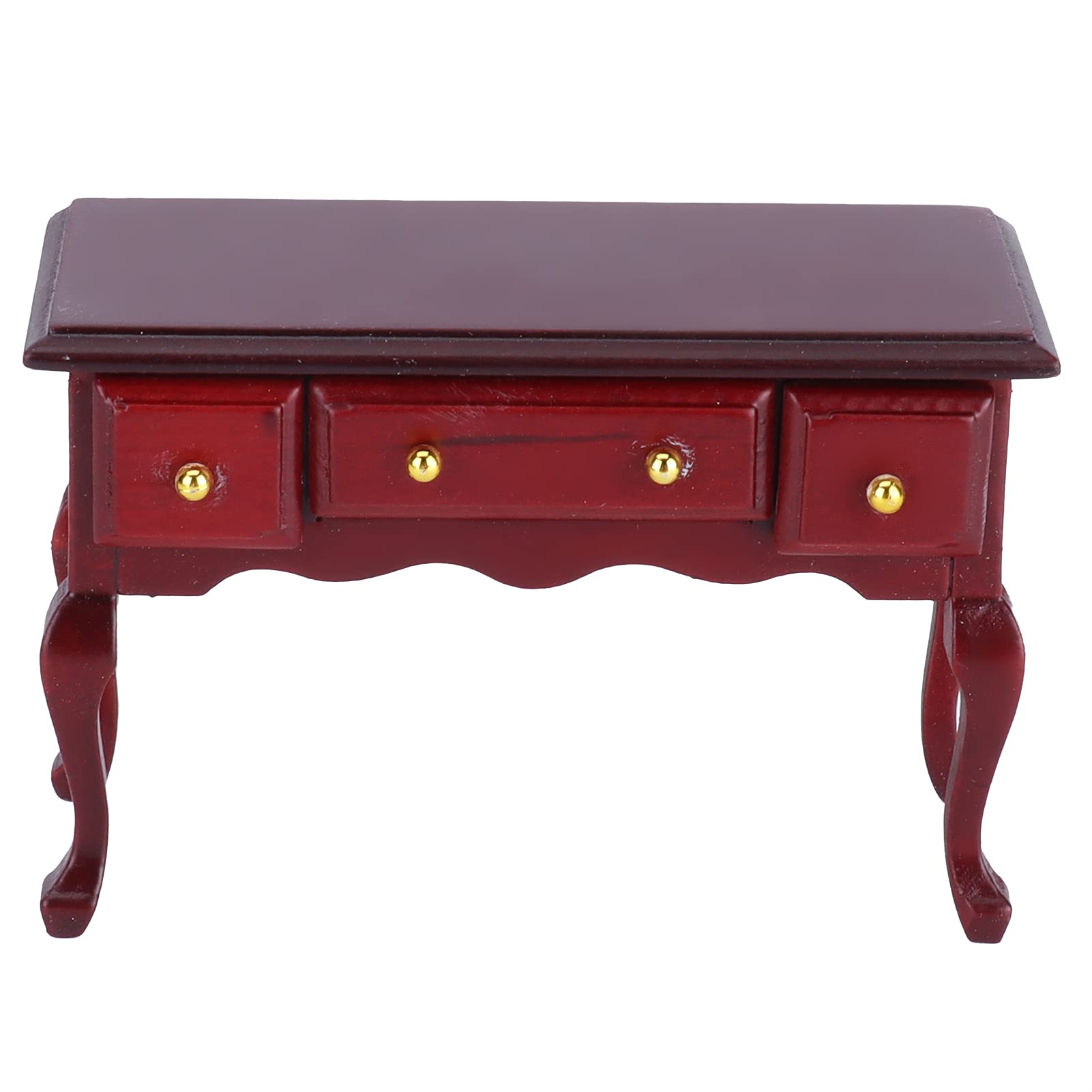 Amazon.com: 1: 12 Dollhouse Desk Wooden Retro Miniature Table Mini ...
