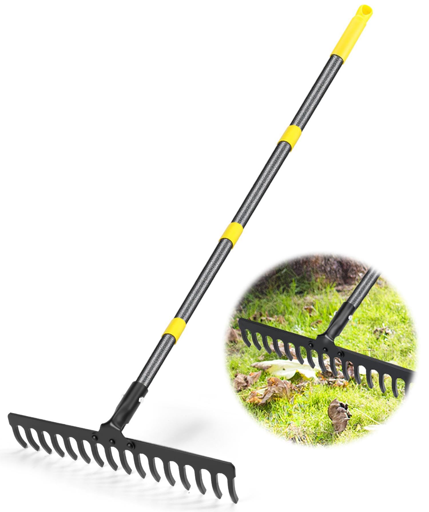 Amazon.com : Coopvivi Garden Leaf Rakes 5.25 FT Rake for Lawns Heavy ...