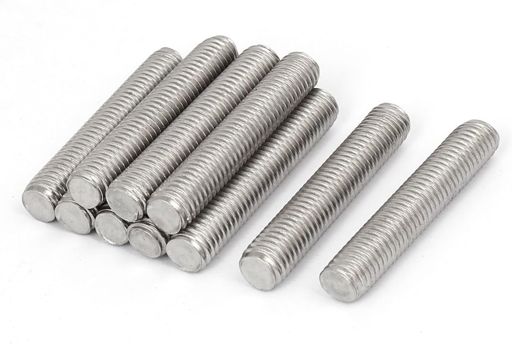 uxcell M8 x 200mm 1.25mm Pitch 304 Stainless Steel Fully Threaded Rods ...