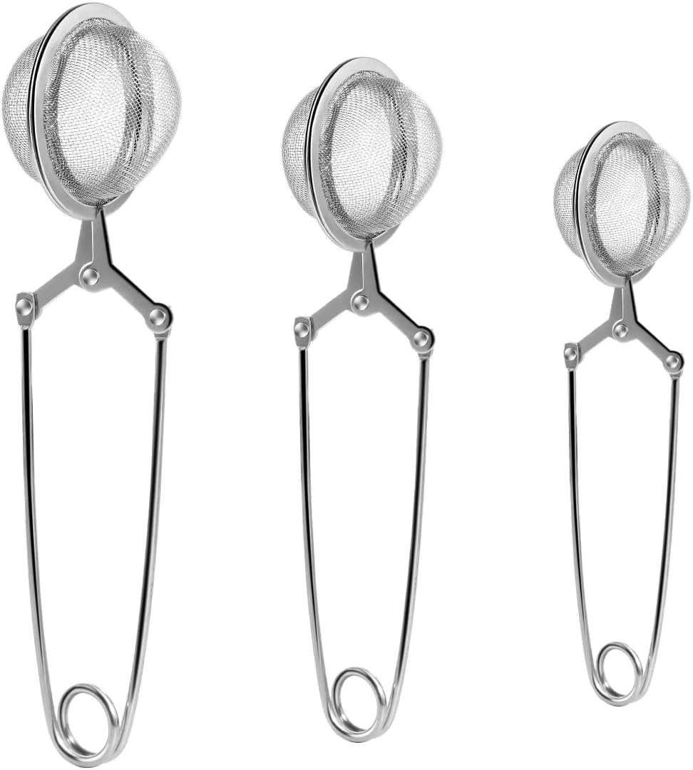 Amazon.com: Snap Ball Tea Strainer with Handle for Loose Leaf Tea, Rose ...