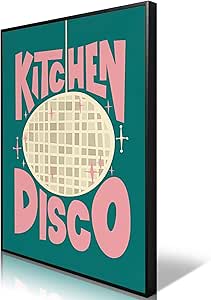 Amazon.com: Yaasilinage Framed Kitchen Disco Canvas Wall Art, Trendy ...