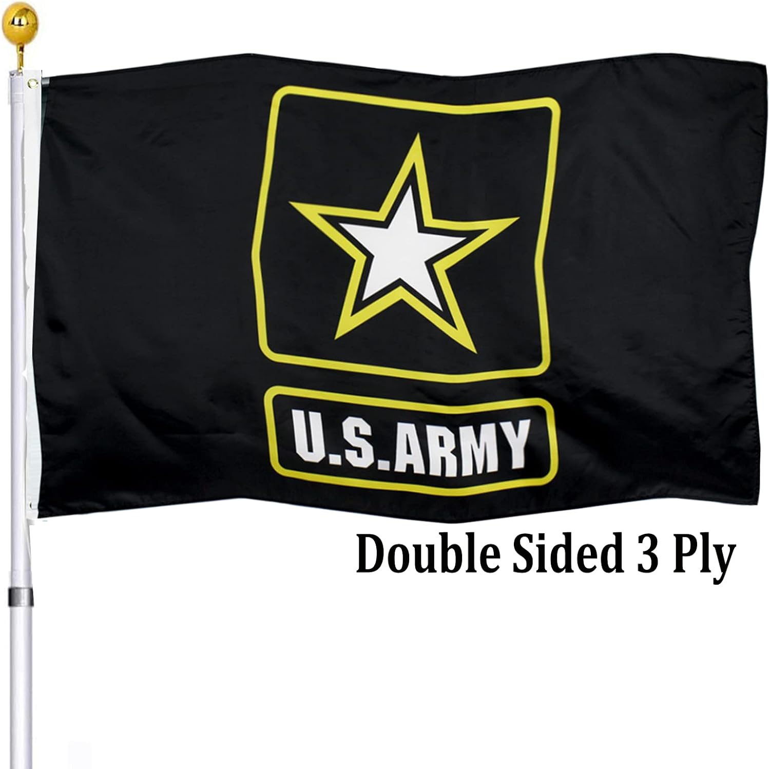 Amazon.com: US Army Military Flag 3x5 Outdoor Double Sided- American ...