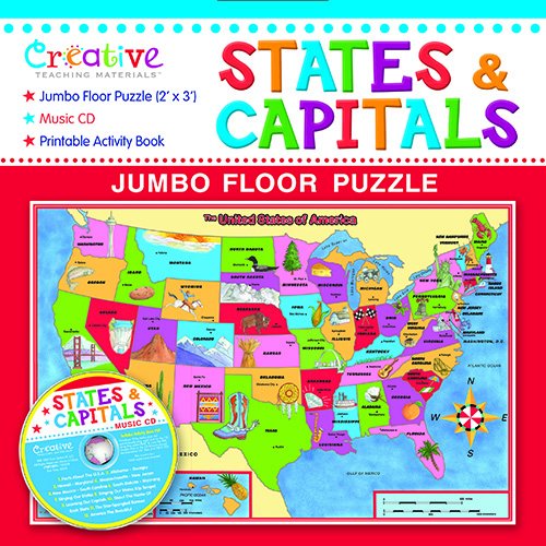States & Capitals Jumbo Floor Puzzle with CD: Kim Mitzo Thompson, Karen ...