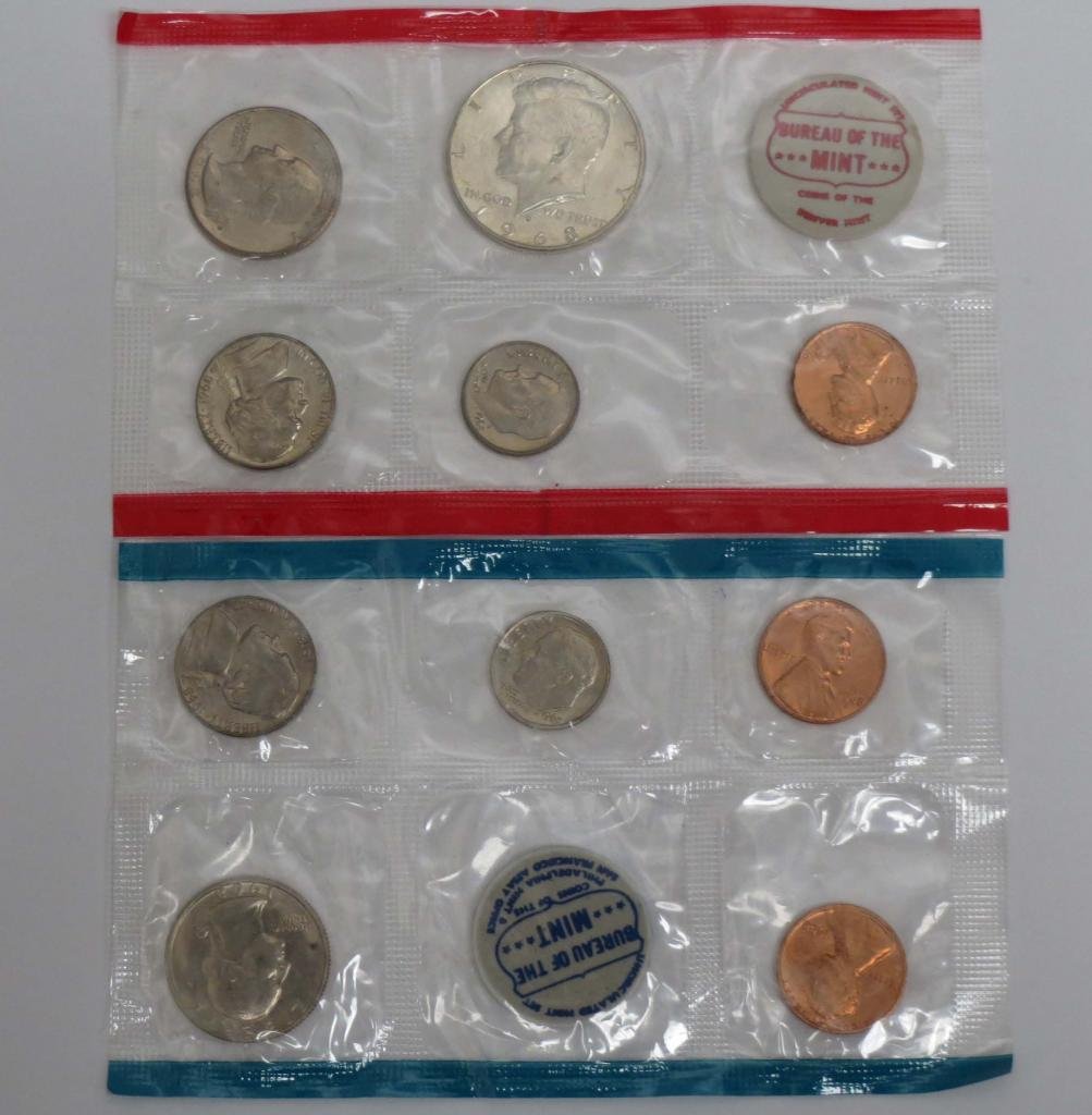 1968 US Mint Set P & D mints Uncirculated at Amazon's Collectible Coins ...