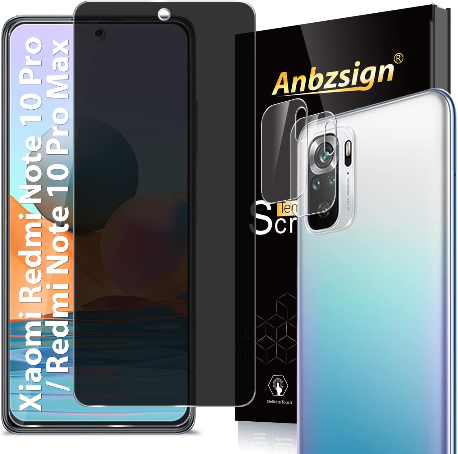 Amazon.com: Anbzsign [2 Pack]Camera Lens Protector and [2 Pack] Privacy ...