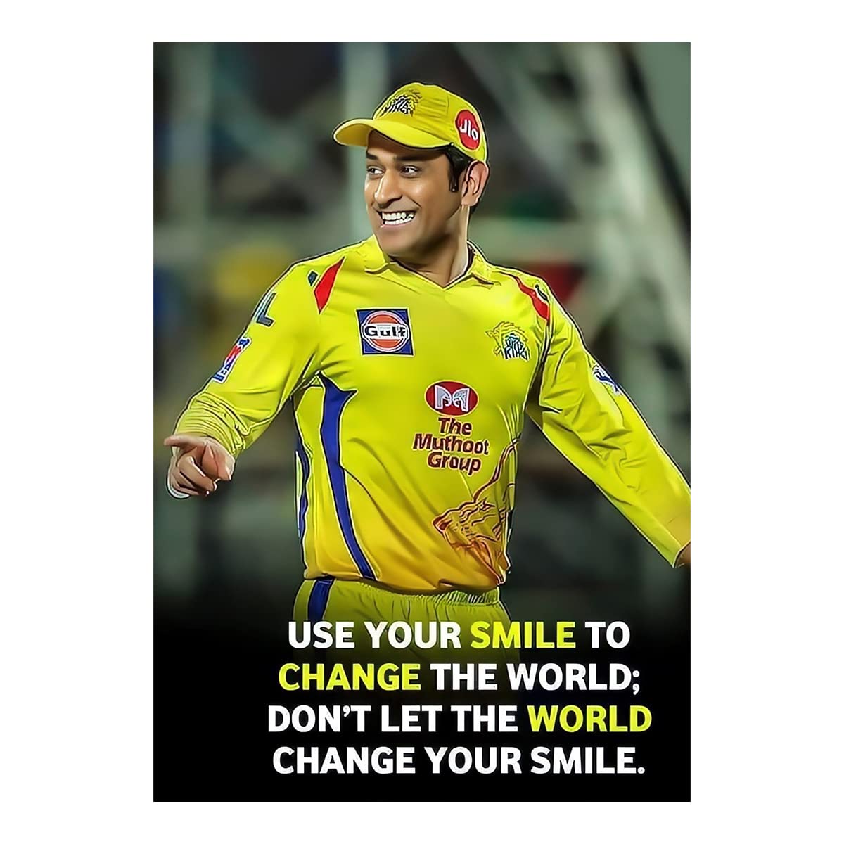 Dhoni Quotes Wall Sticker - Dhoni Smile Quotes Wall Poster - MS Dhoni ...