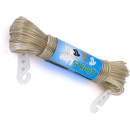 Washing Line Rope Strong, 20m Heavy Duty Extra Strong Steel Core ...