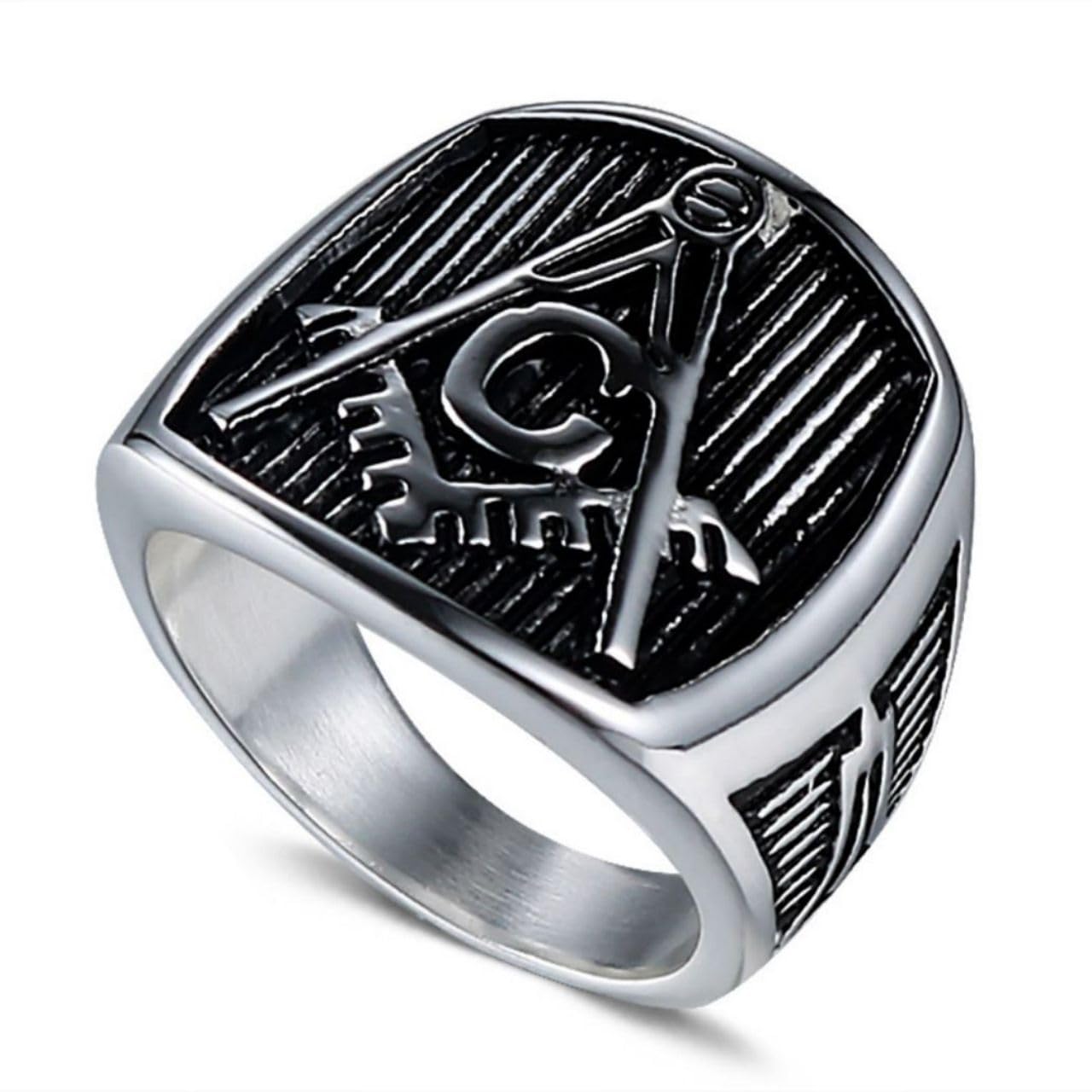 Pikalf Masonic Ring For Men Masonic Freemason Ring Vintage Freemason ...