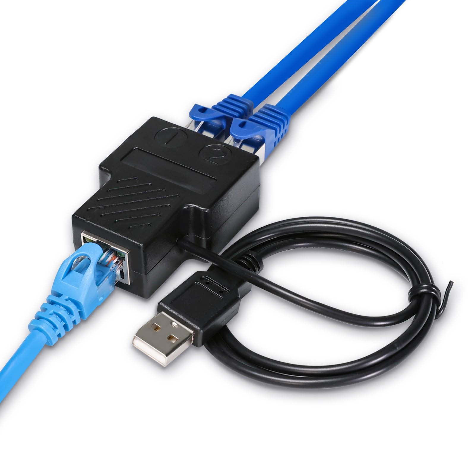 Snapklik.com : QSFPTEK 100Mbps Ethernet Splitter, RJ45 Internet Adapter ...