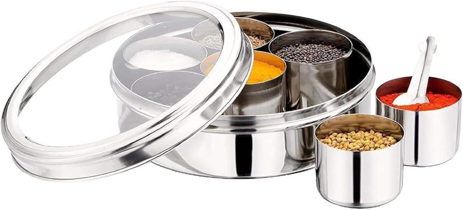 Amazon.com: USA Deals 365 Stainless Steel Masala Dabba | Spice ...