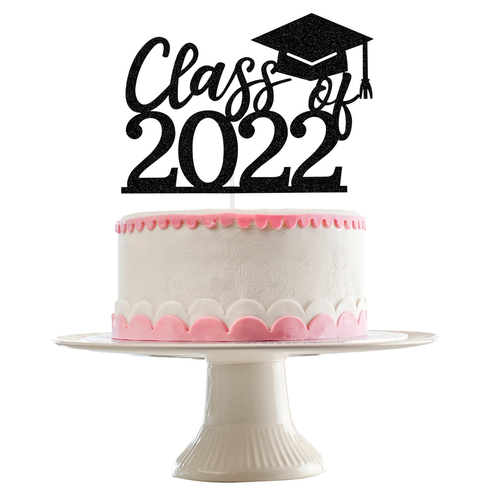 Buy Class of 2022 Cake Topper Black Glitter- Graduation Cake Topper ...