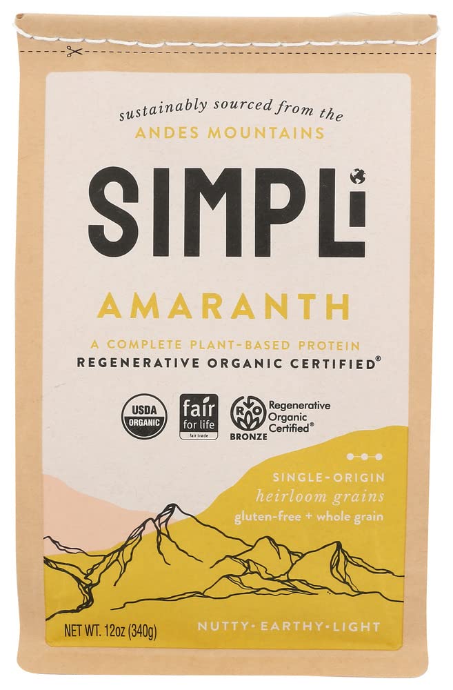 Amazon.com : SIMPLi Regenerative Organic Certified ® Amaranth, 12 OZ ...