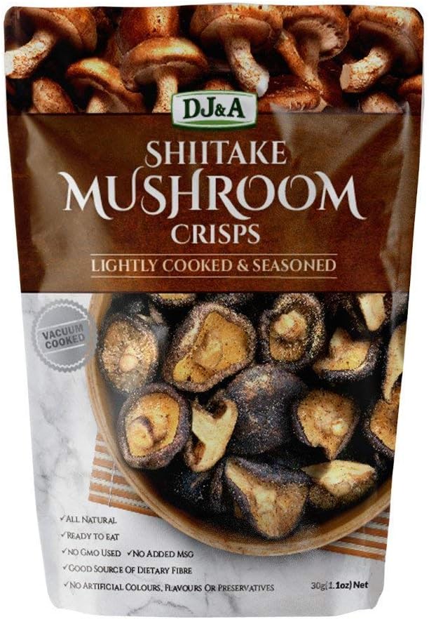 Amazon.com: DJ&A SHIITAKE MUSHROOM CRISPS 5.29oz/ 150g (1)