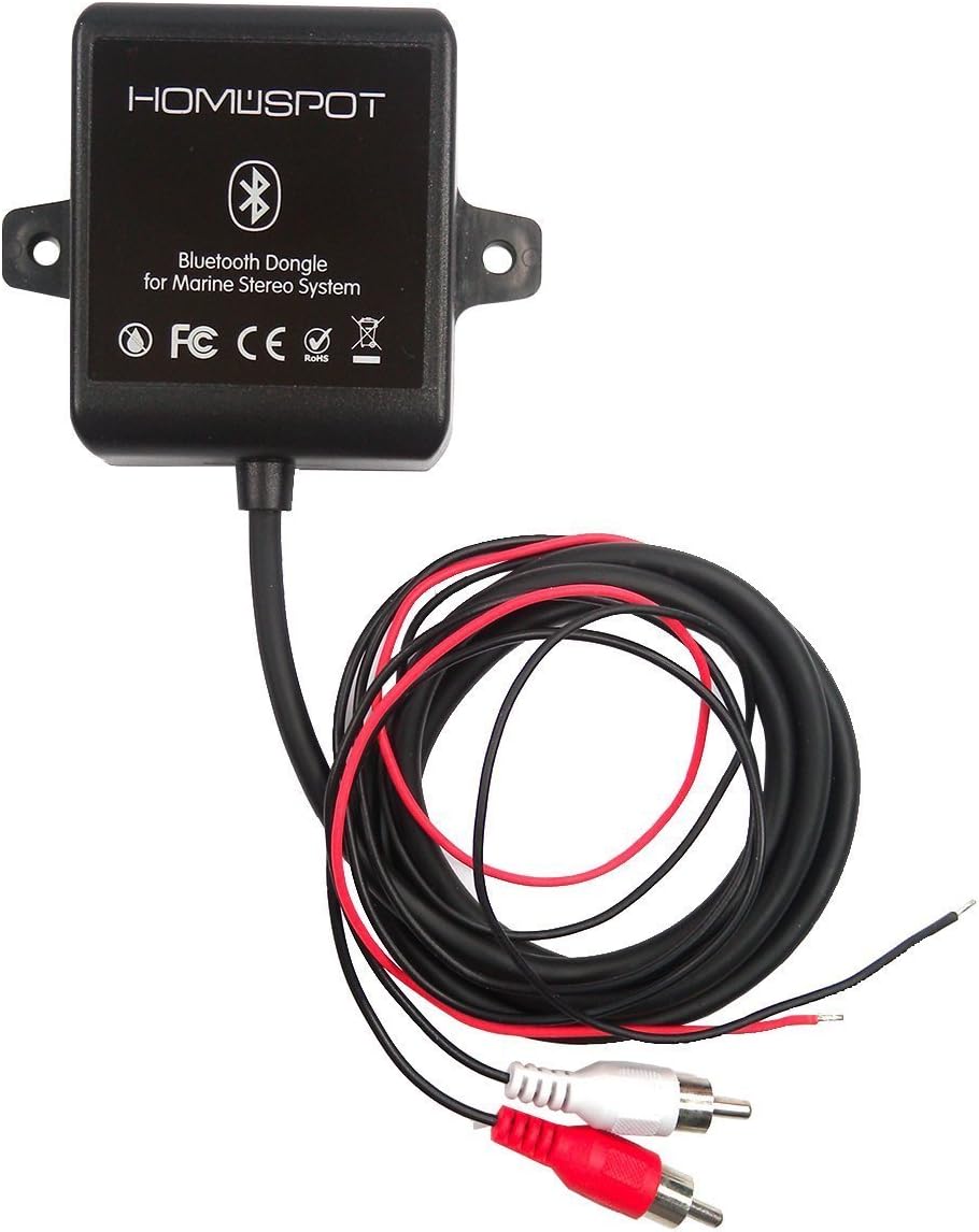 Amazon.com: Bluetooth Marine Receiver Adapter Waterproof by HomeSpot ...