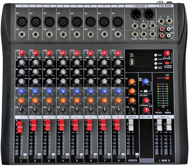 Amazon.com: Professional Sound Board Console System 8-Channel Sound ...