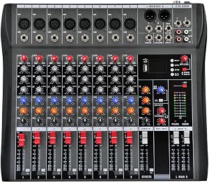 Amazon.com: Professional Sound Board Console System 8-Channel Sound ...