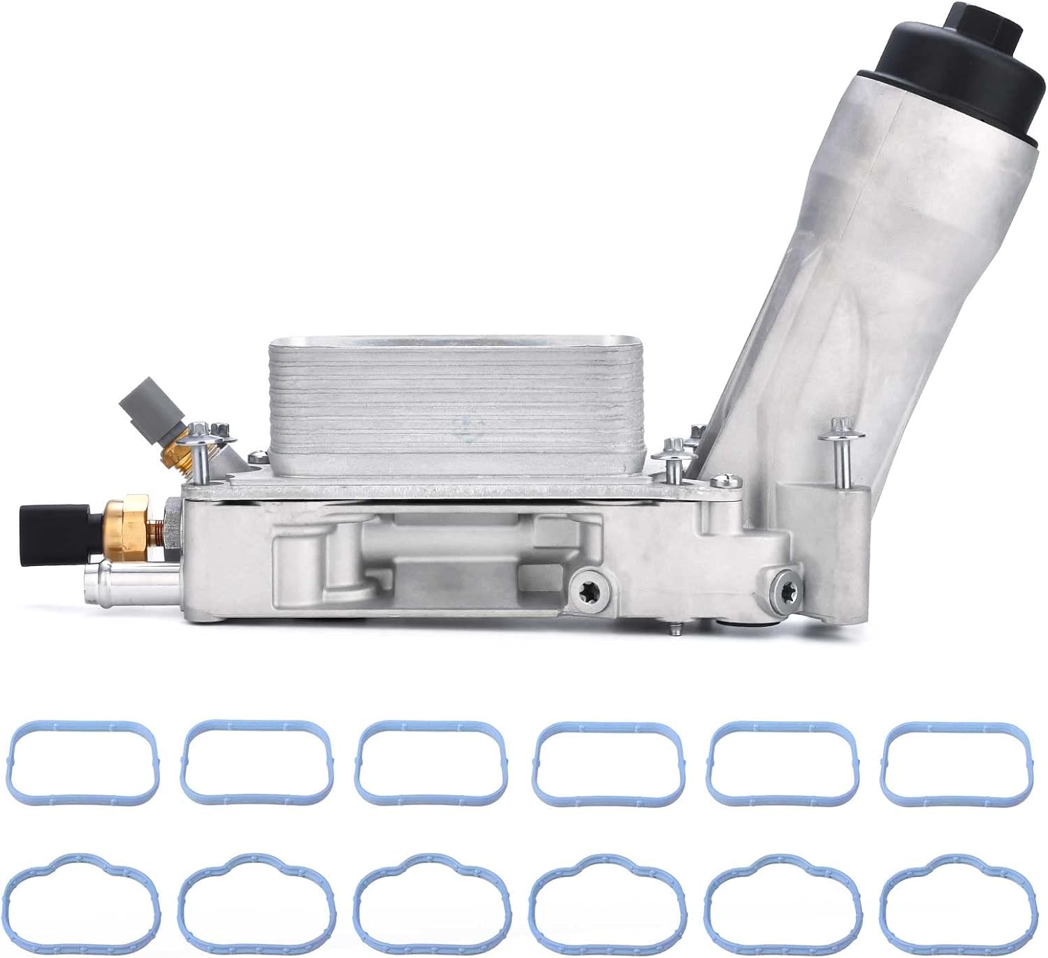 Amazon.com: Aluminum Engine Oil Cooler With Oil Filter Housing Adapter ...