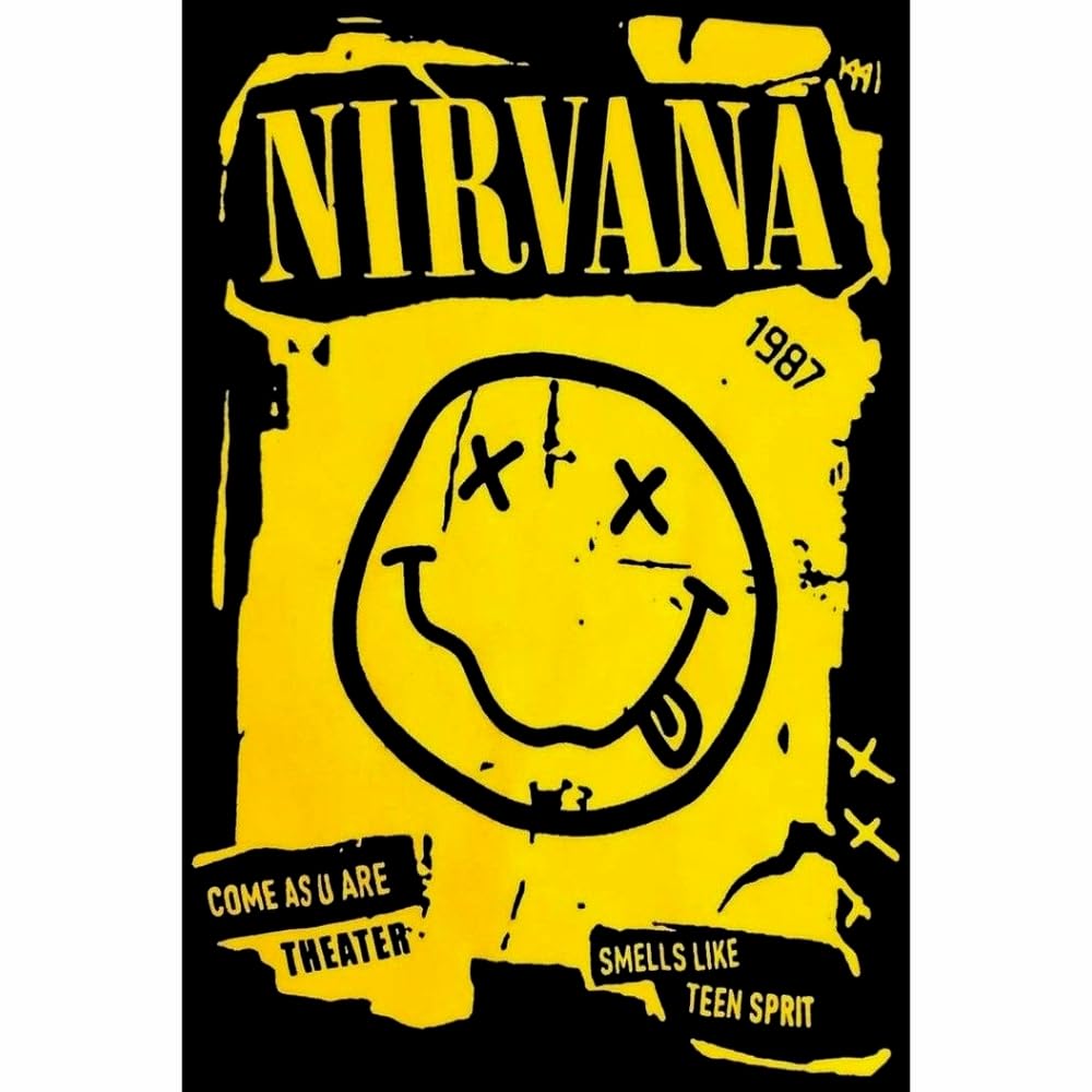 POSTER WALLAH Nirvana Rock Band Poster for Home Office and Student Room ...