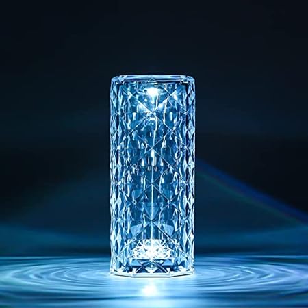 BGFHome Crystal Lamp 16 Color Changing RGB Night Light Touch Lamp USB ...