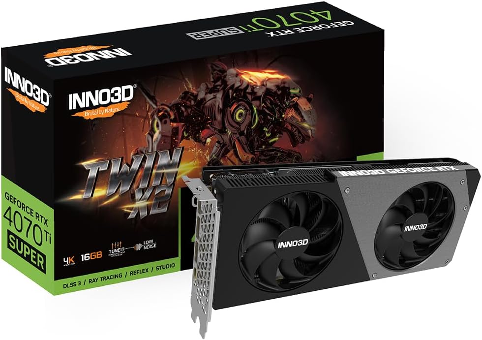 Amazon.com: INNO3D nVidia GeForce RTX 4070 Ti Super Twin X2 16GB GDDR6X ...