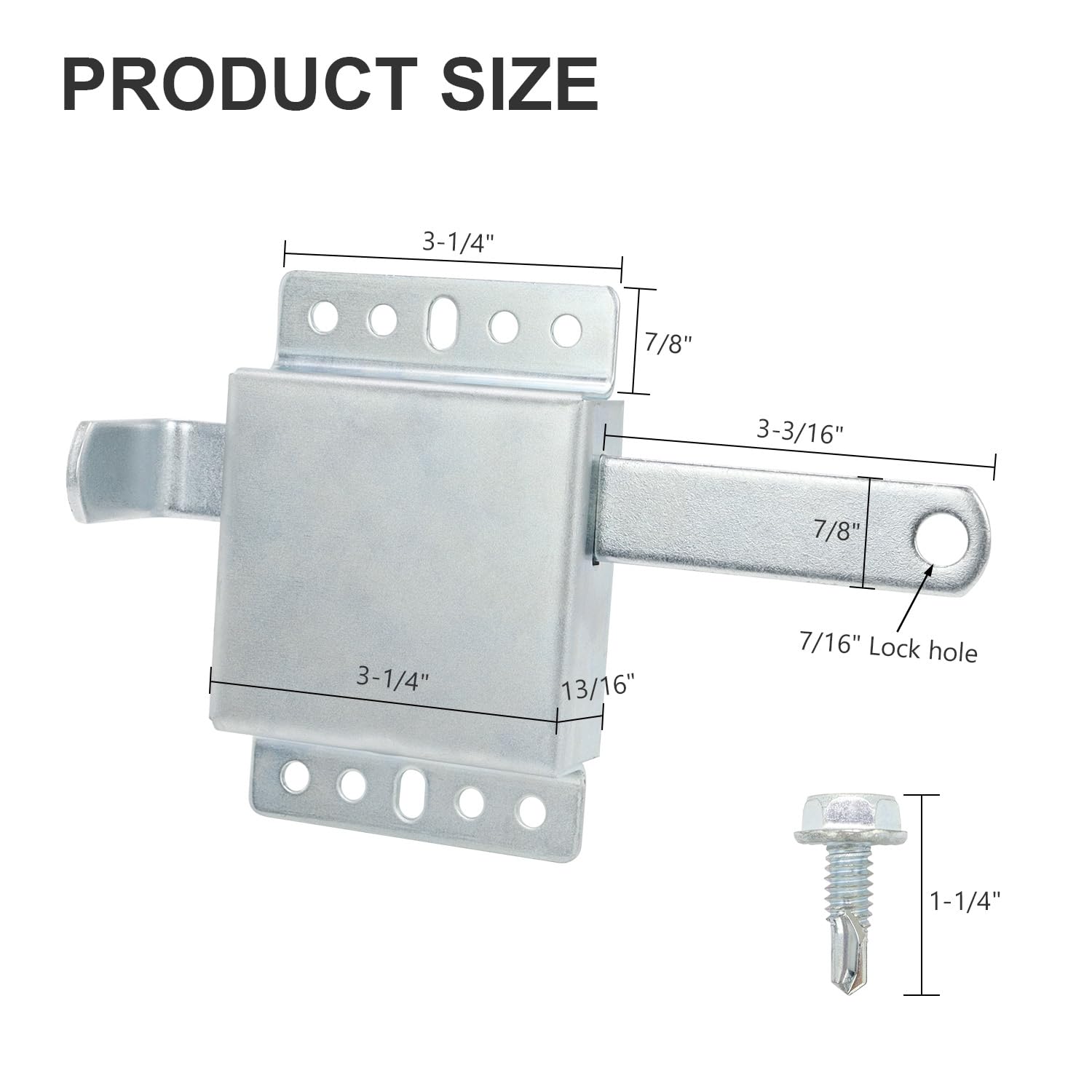 Snapklik.com : QZATTCAEN Heavy Duty Garage Door Side Lock Inside ...