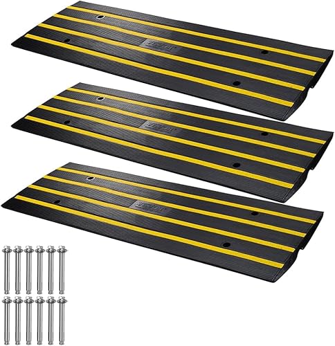 VEVOR 3 Pack Curb Ramp,Rubber Driveway Ramps, Heavy Duty - Want It All