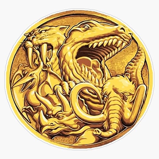 Amazon.com: Dino Coin Sticker Decal Size 5" : Toys & Games