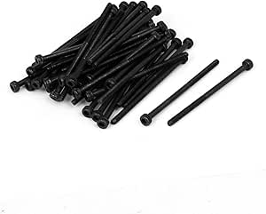 uxcell® M3 x 55mm Alloy Steel 12.9 Grade Bolt Hex Socket Head Cap Screw Black 50pcs: Amazon.com ...