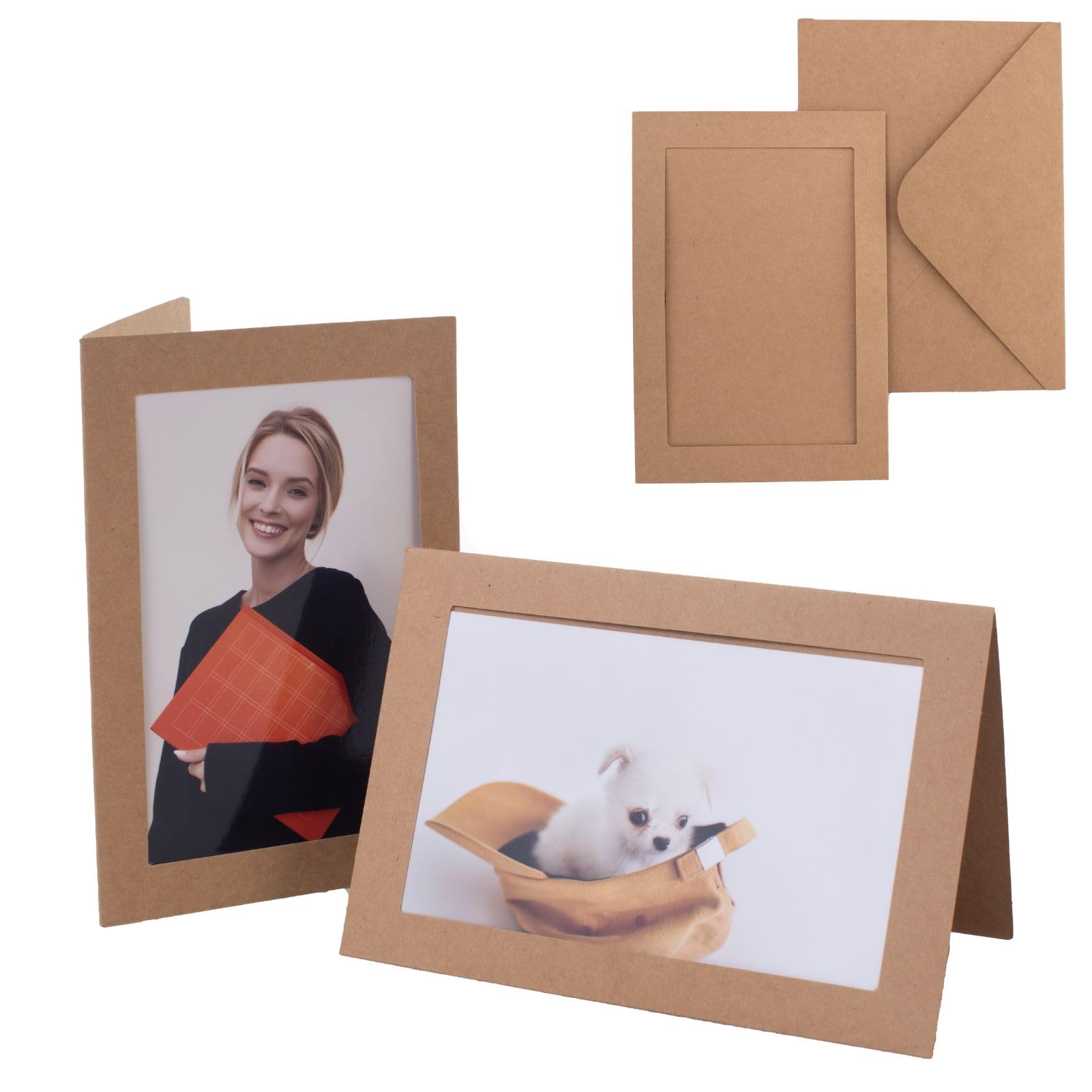 Amazon.com - Litpoetic Photo Frame Cards 4x6 with Envelopes,Blank Photo ...