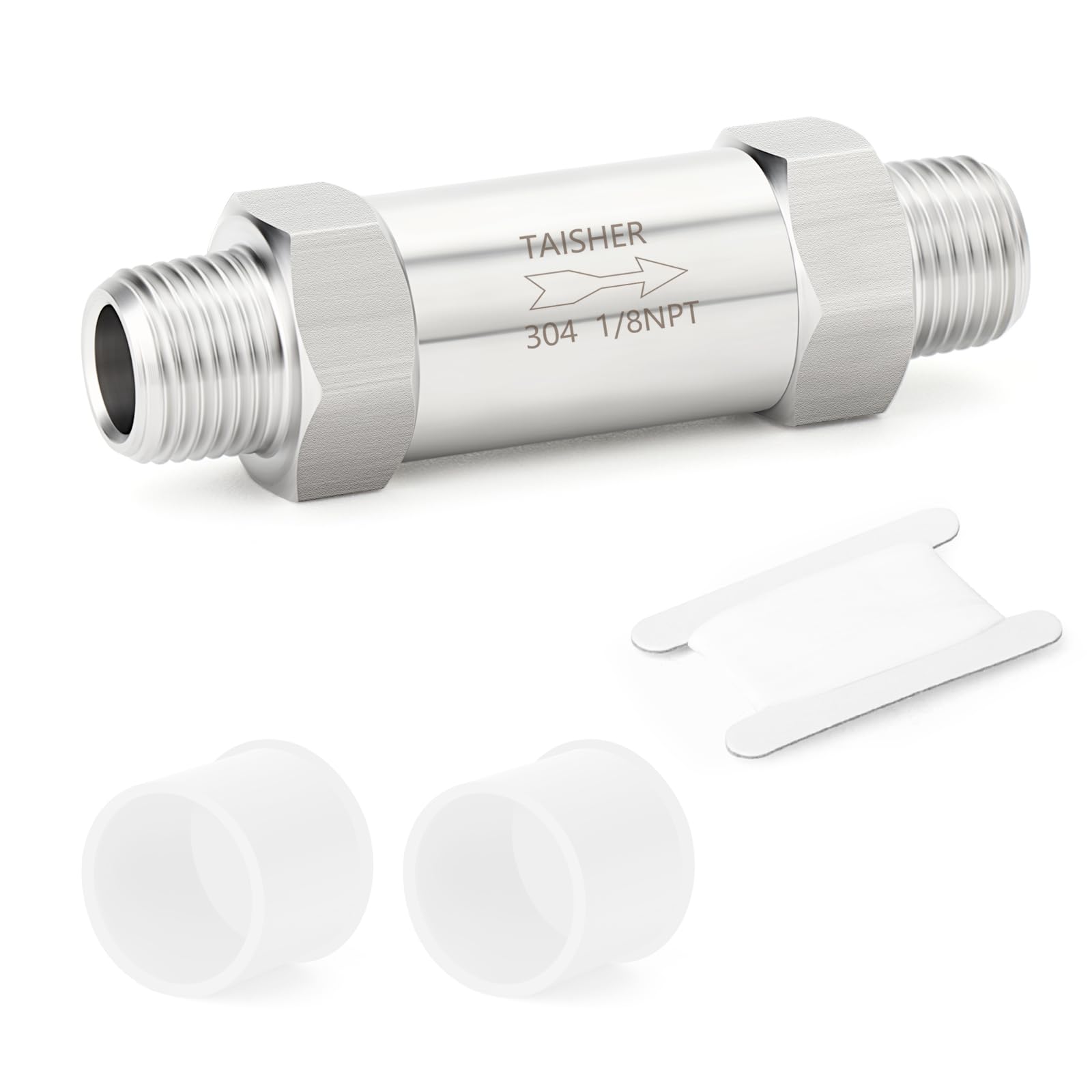 Amazon.com: TAISHER 1PCS 304 Stainless Steel 1/8" NPT Male Check Valve ...