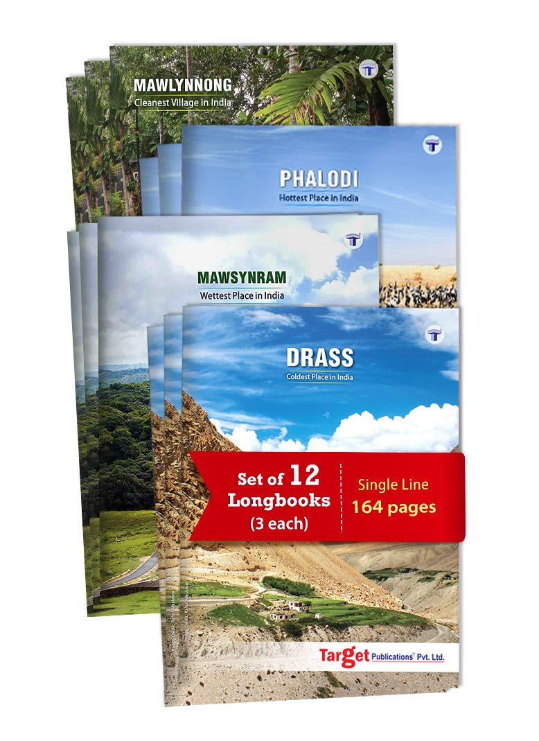 A4 Size Notebooks for Students | Single Line Ruled Long Notebooks 140 ...