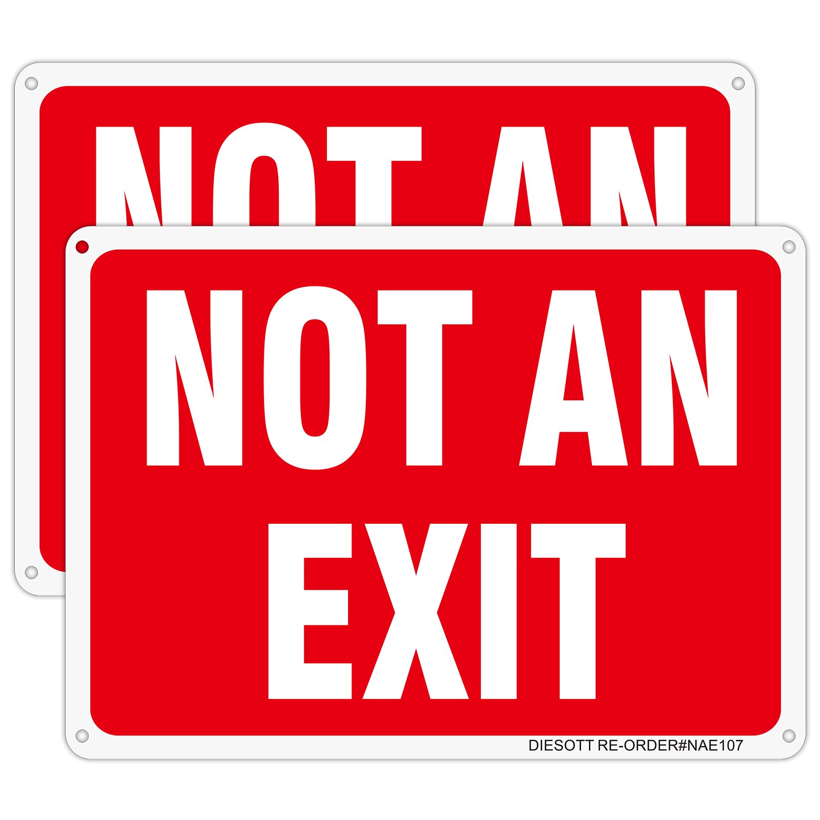 Amazon.com: DIESOTT 2 Pack Not an Exit Signs, 10x7 Inches Aluminum ...