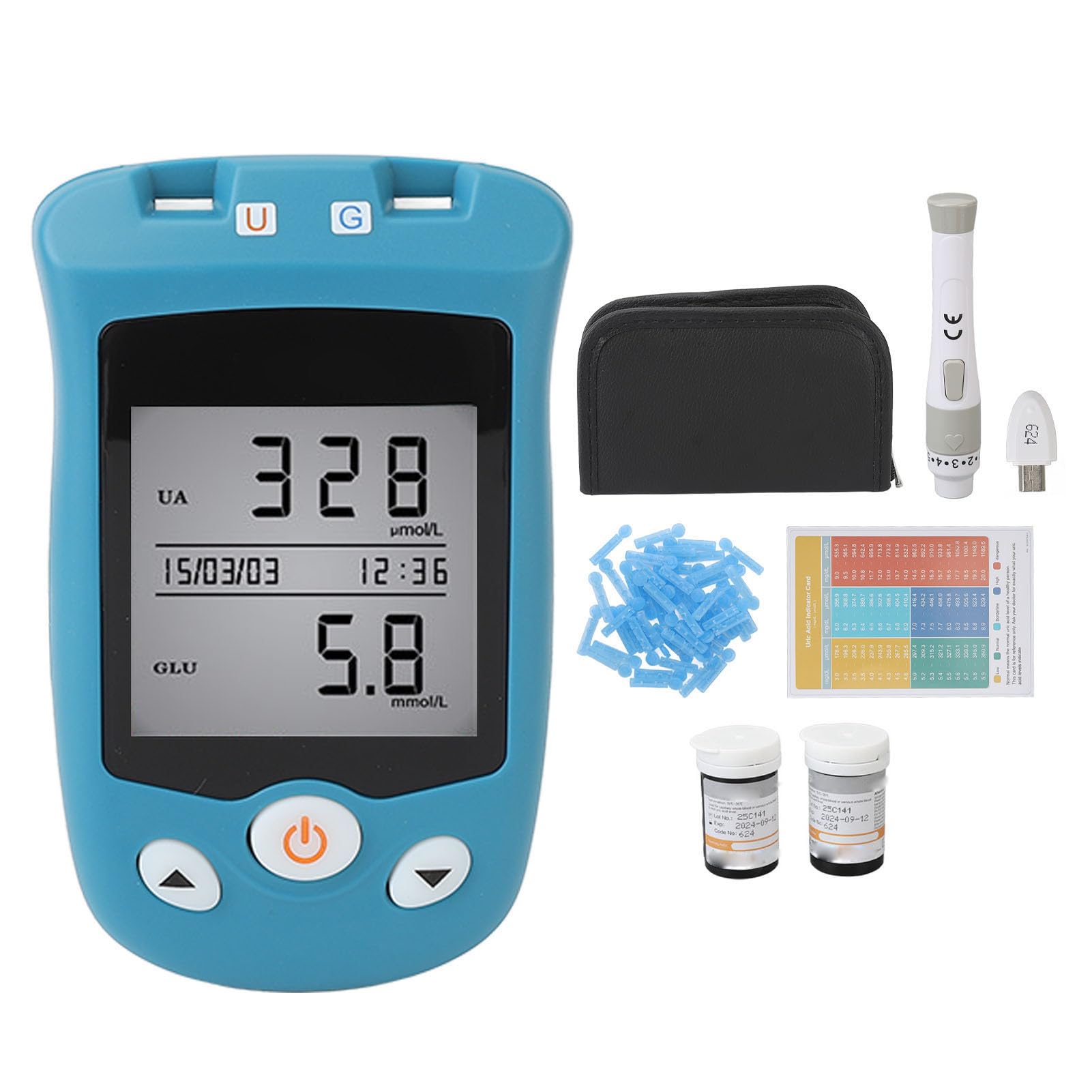 Uric Acid Test Kit Blood Glucose Uric Acid Monitor 2 | Desertcart INDIA